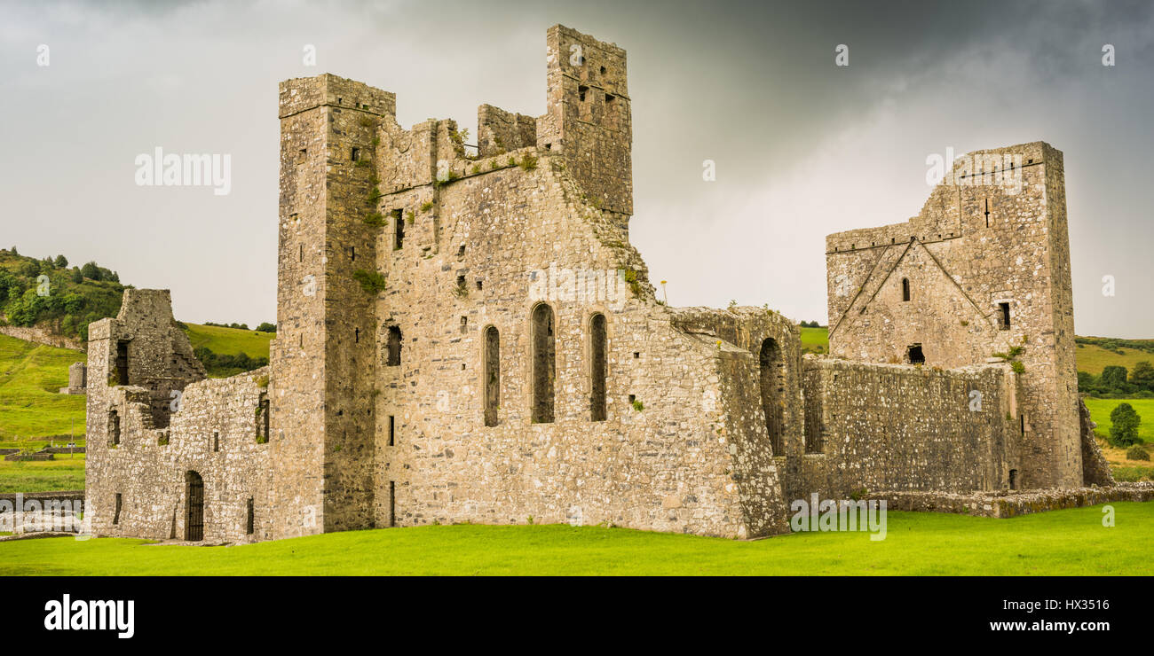 Ancient monastic ruins of Fore Abbey in County Westmeath, Ireland Stock ...