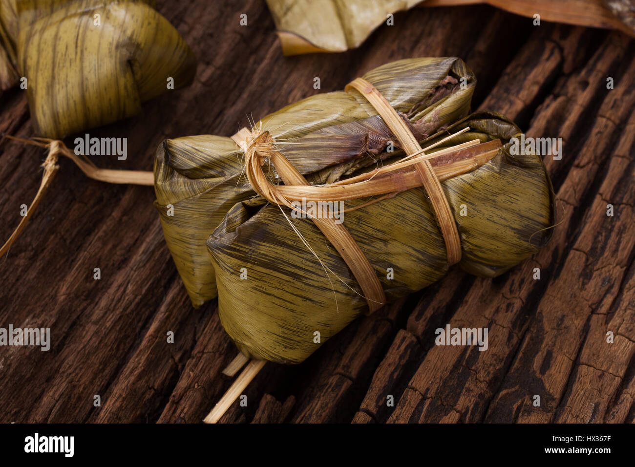 Khao Tom Mat - Thai dessert - Sticky Rice, Banana and Black Beans ...