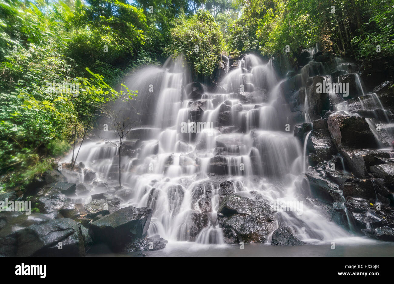 Waterfall, Air Terjun Kanto Lampo in Ubud, Bali, Indonesia Stock Photo ...
