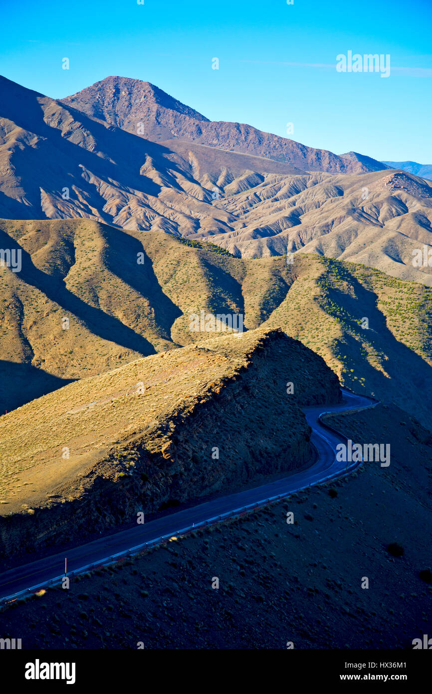 in ground africa morocco the bush dry atlas mountain Stock Photo - Alamy