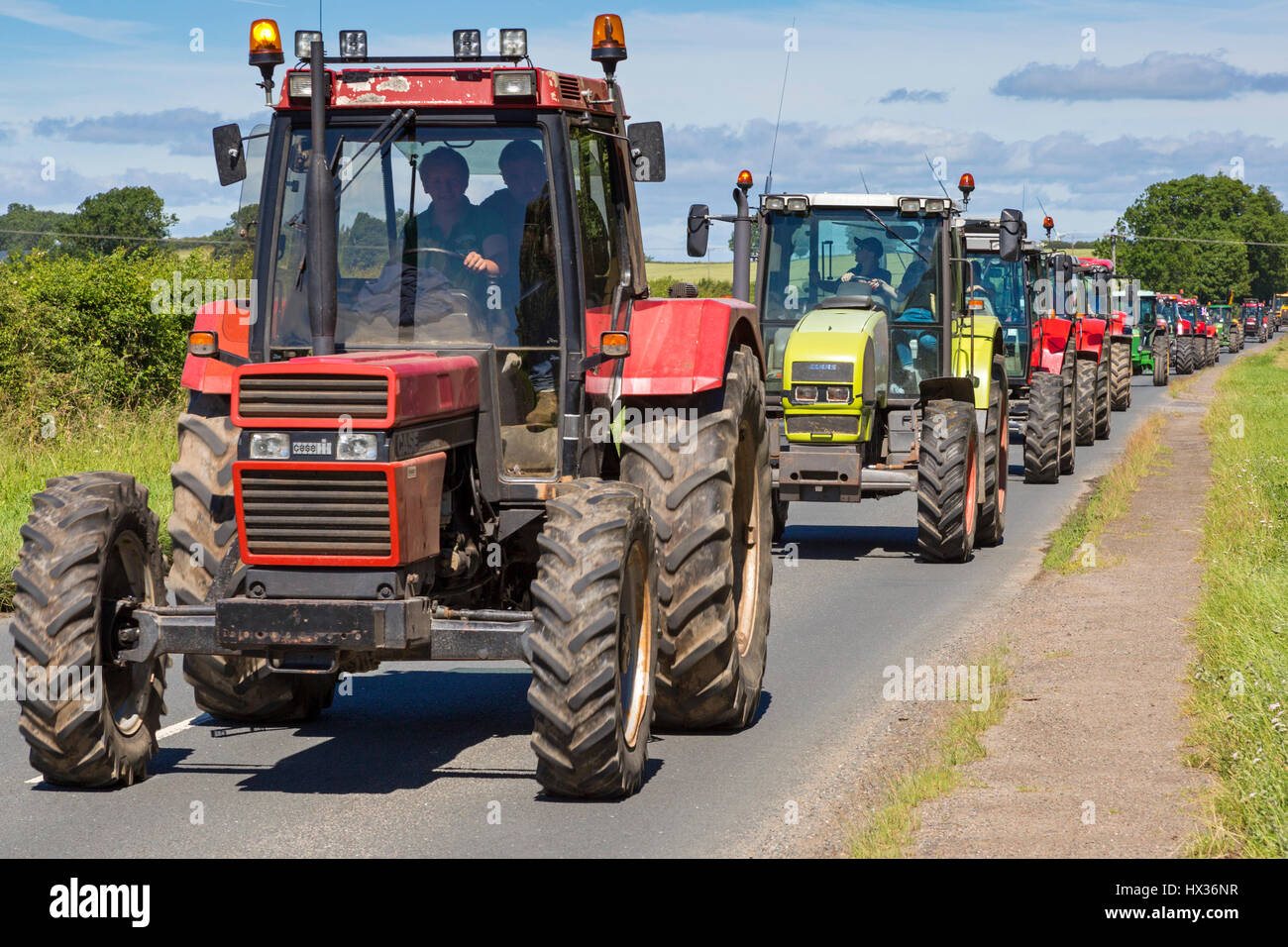 Tractor rally, Stokesley, North Yorkshire, England, UK Stock Photo - Alamy