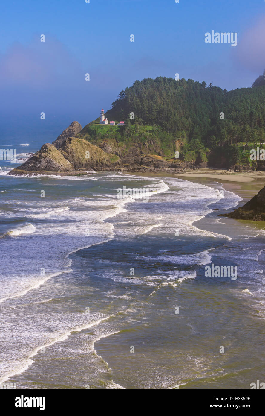 Heceta Head Lighthouse and beach Stock Photo - Alamy