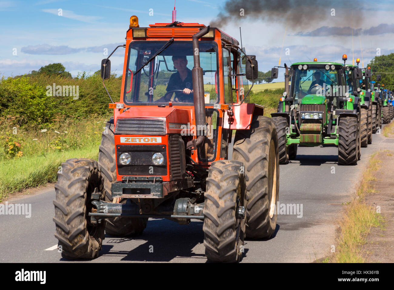 Tractor rally, Stokesley, North Yorkshire, England, UK Stock Photo - Alamy