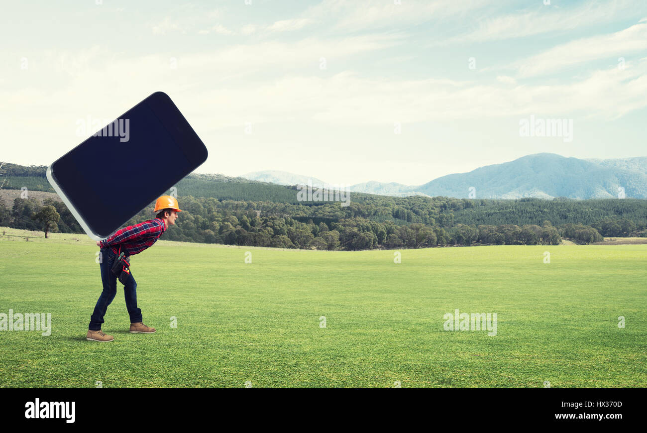 Big load man hi-res stock photography and images - Alamy