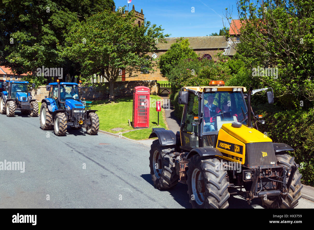 Tractor rally, Kirkby, North Yorkshire, England, UK Stock Photo - Alamy