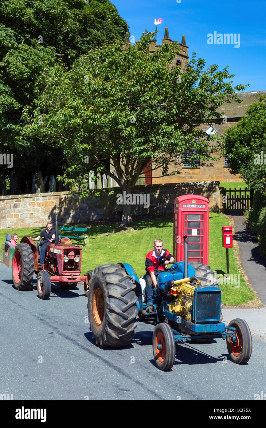 Tractor rally, Kirkby, North Yorkshire, England, UK Stock Photo - Alamy