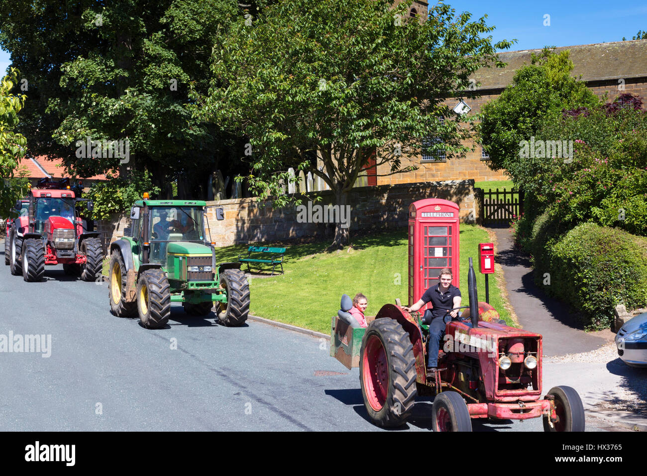 Tractor rally, Kirkby, North Yorkshire, England, UK Stock Photo - Alamy