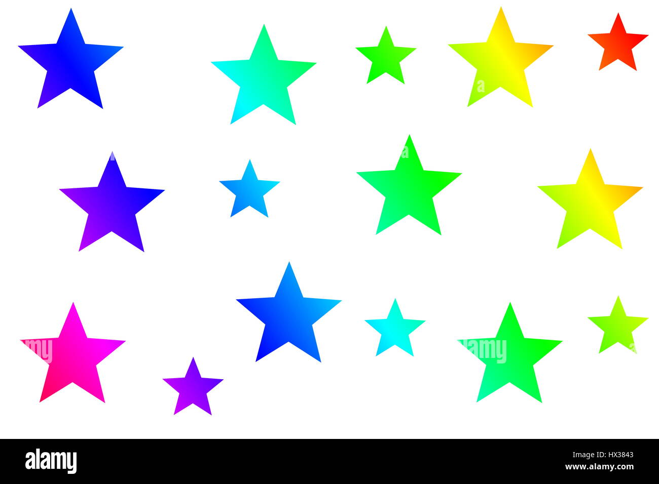 several colorful stars Stock Photo - Alamy