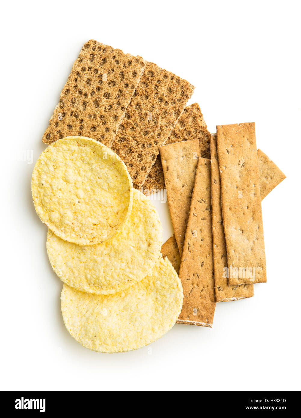 The healthy crispbread isolated on white background Stock Photo - Alamy