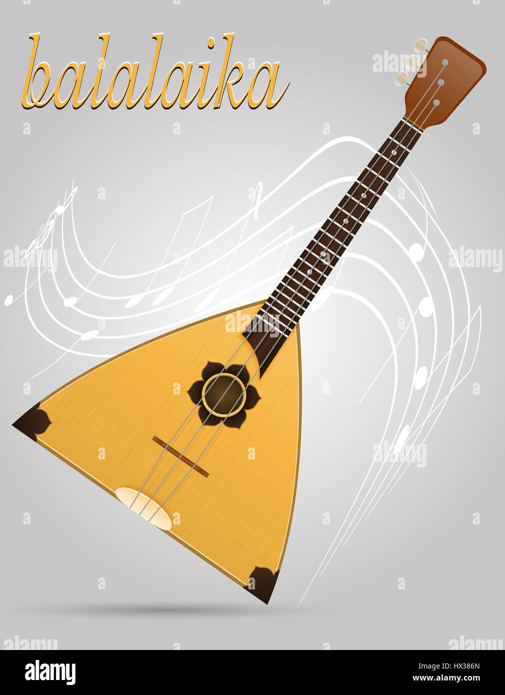 balalaika musical instruments stock illustration isolated on gray ...