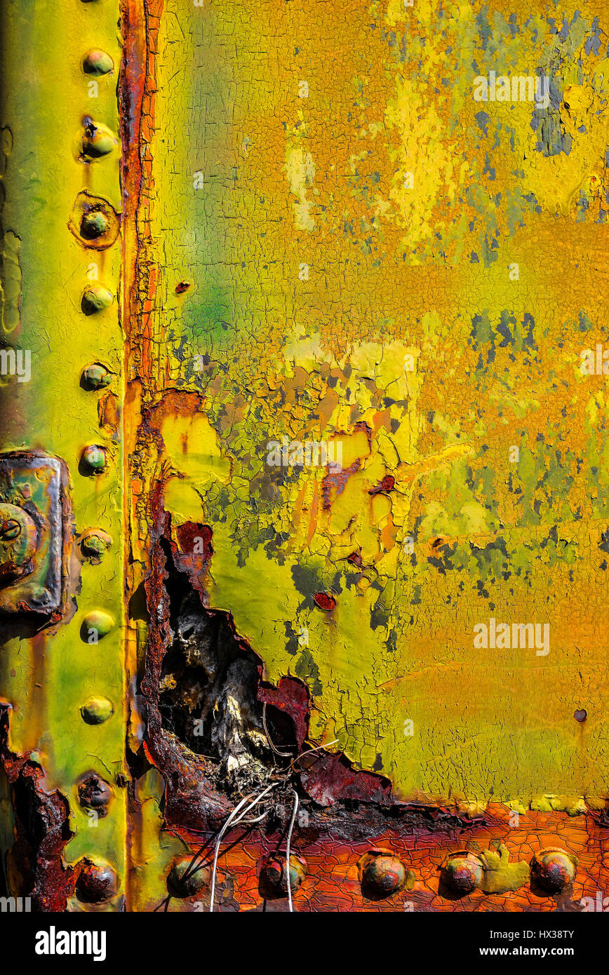 Rusted Metal. Old Railroad Wagon Stock Photo - Alamy