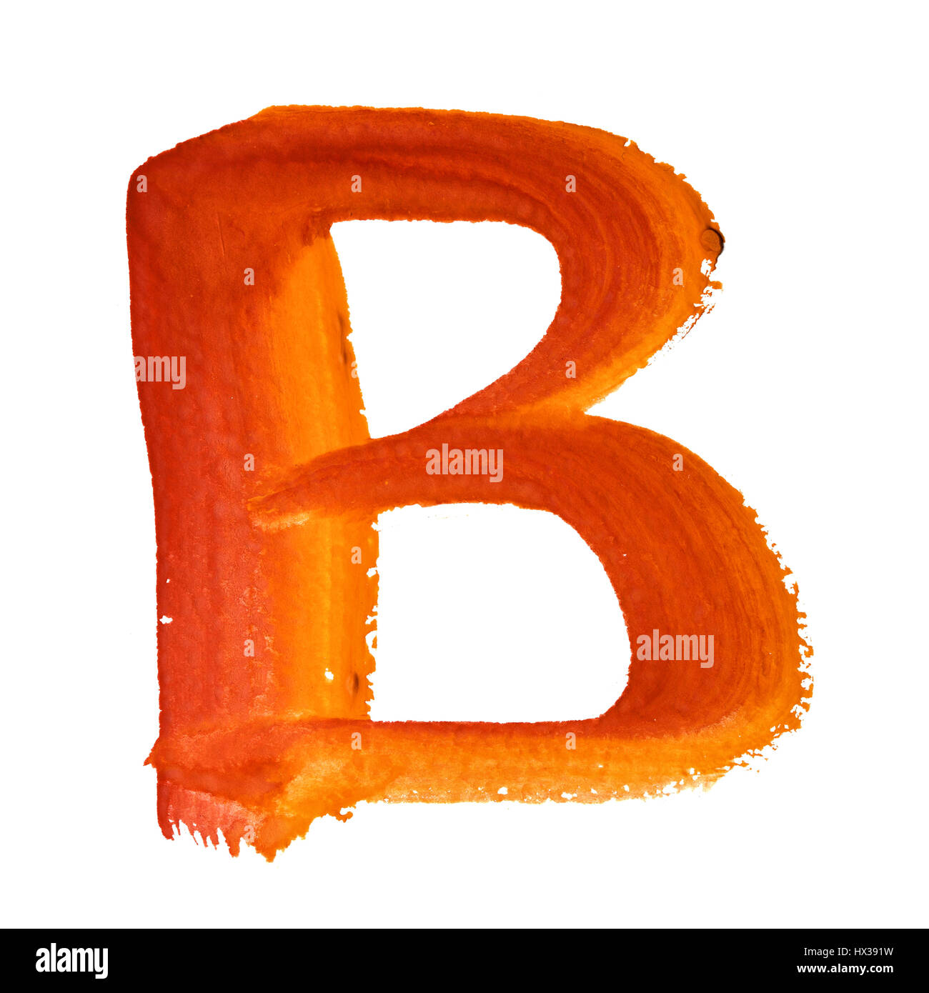 B - Color letters isolated over the white background Stock Photo - Alamy