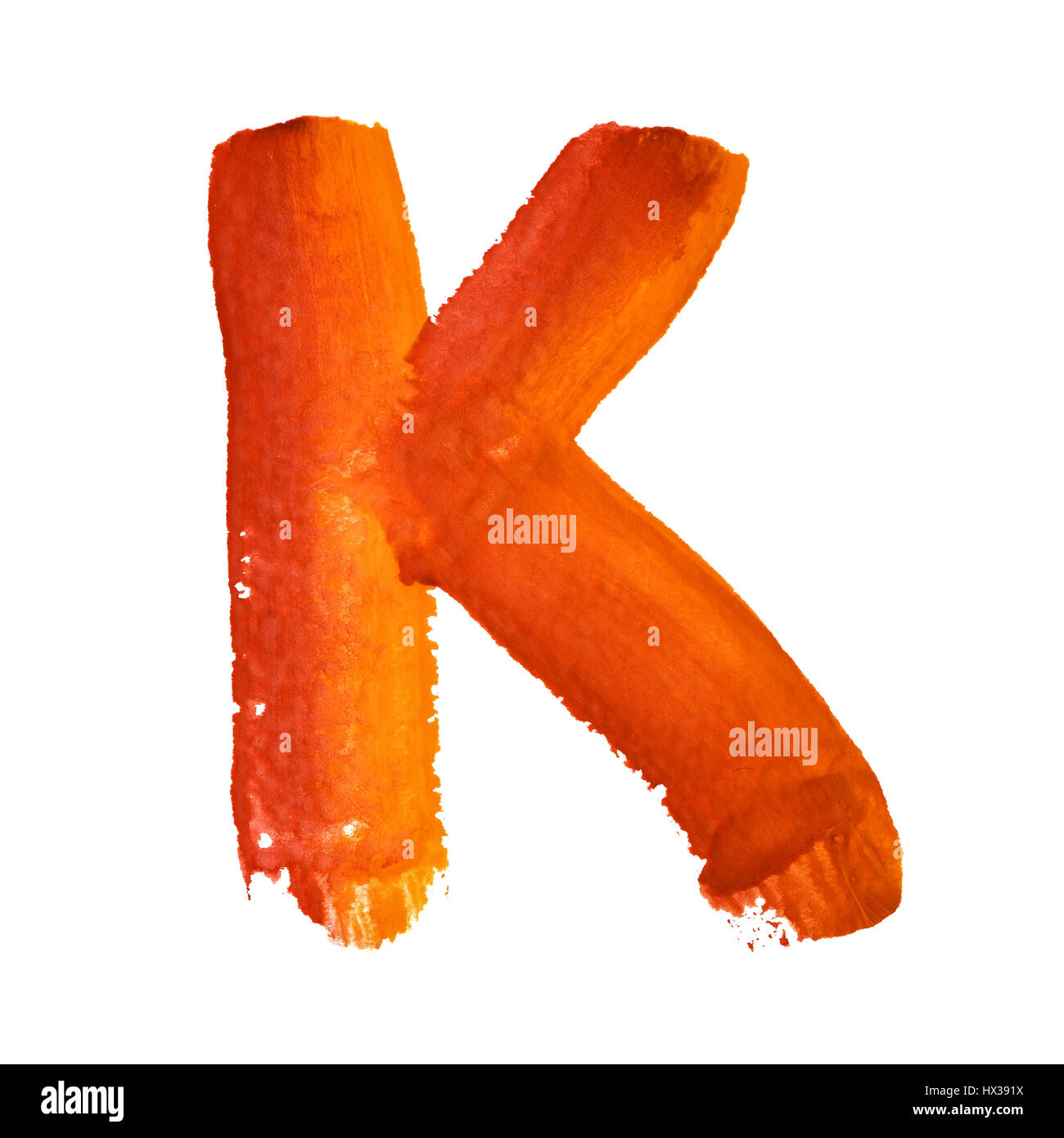K - Color letters isolated over the white background Stock Photo - Alamy