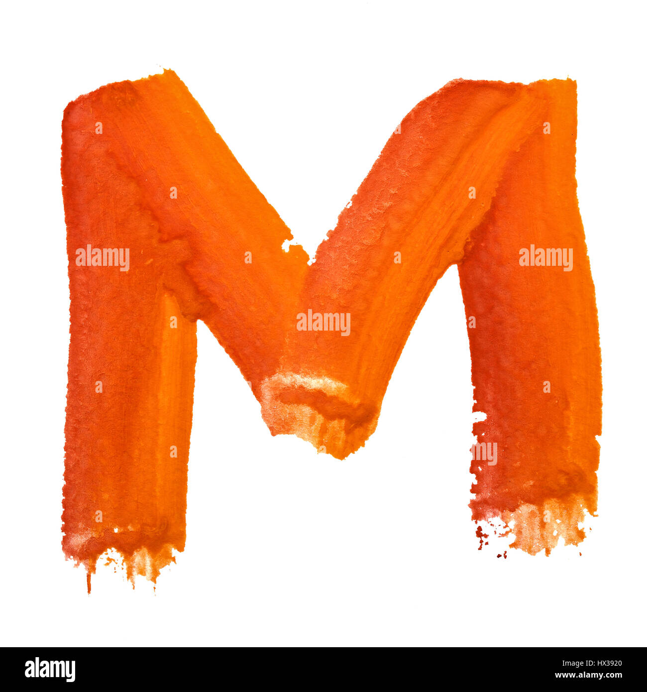 M - Color letters isolated over the white background Stock Photo - Alamy
