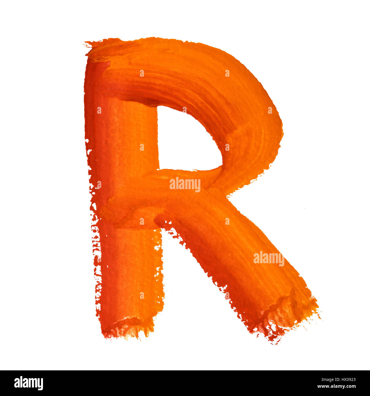 R - Color letters isolated over the white background Stock Photo - Alamy