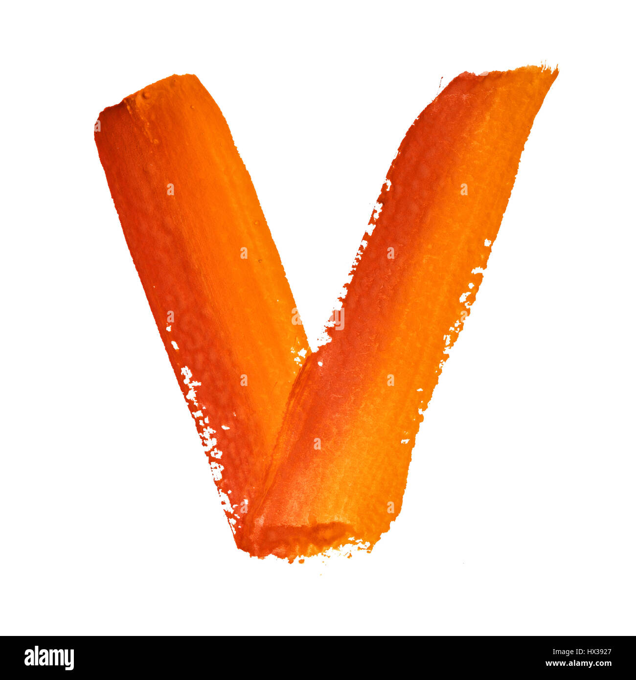 V - Color letters isolated over the white background Stock Photo - Alamy