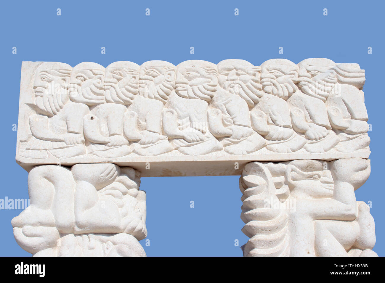 Jacob's dream, Statue in Jaffa south of Tel Aviv city, Israel Stock ...