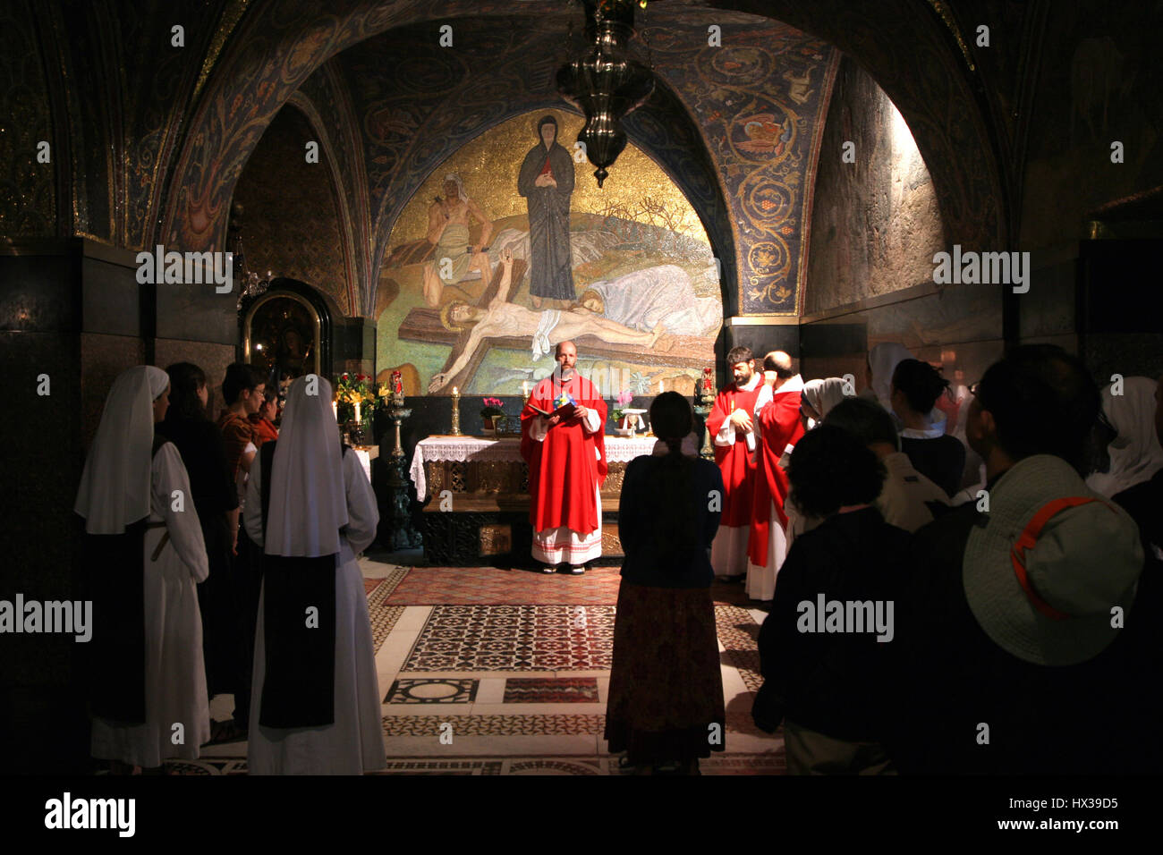 Catholic Mass at the 11th Stations of the Cross in the Church of the ...