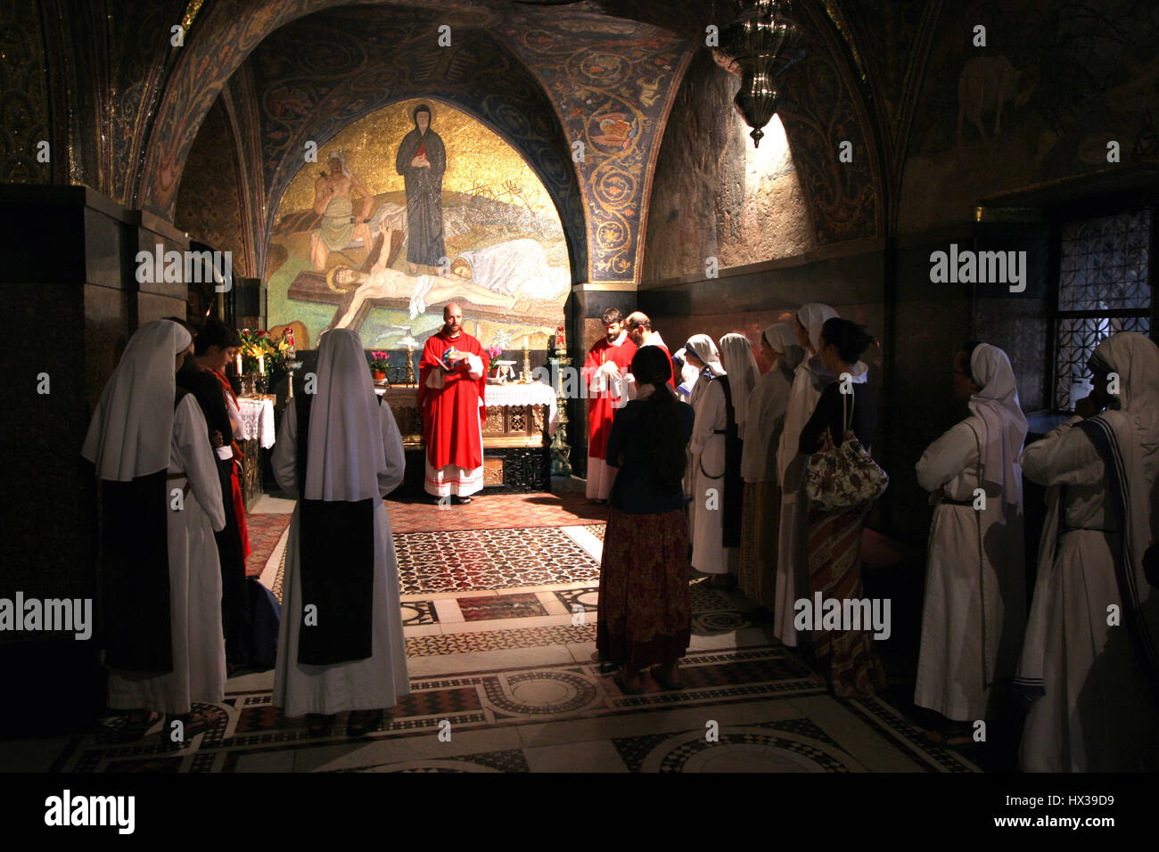 Catholic Mass at the 11th Stations of the Cross in the Church of the ...