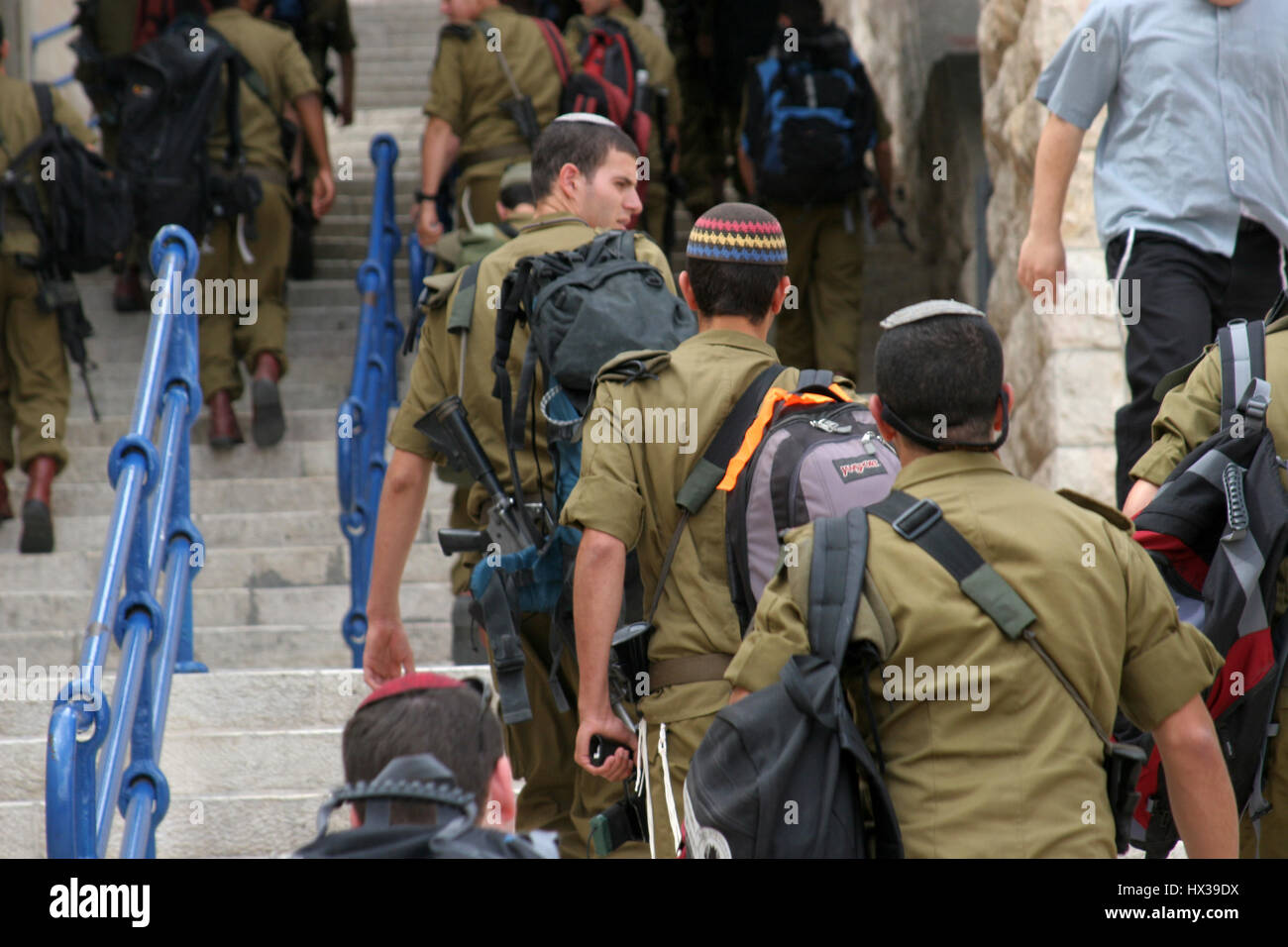 Members of the Israeli Border Police in the Old City Jerusalem, Israel ...