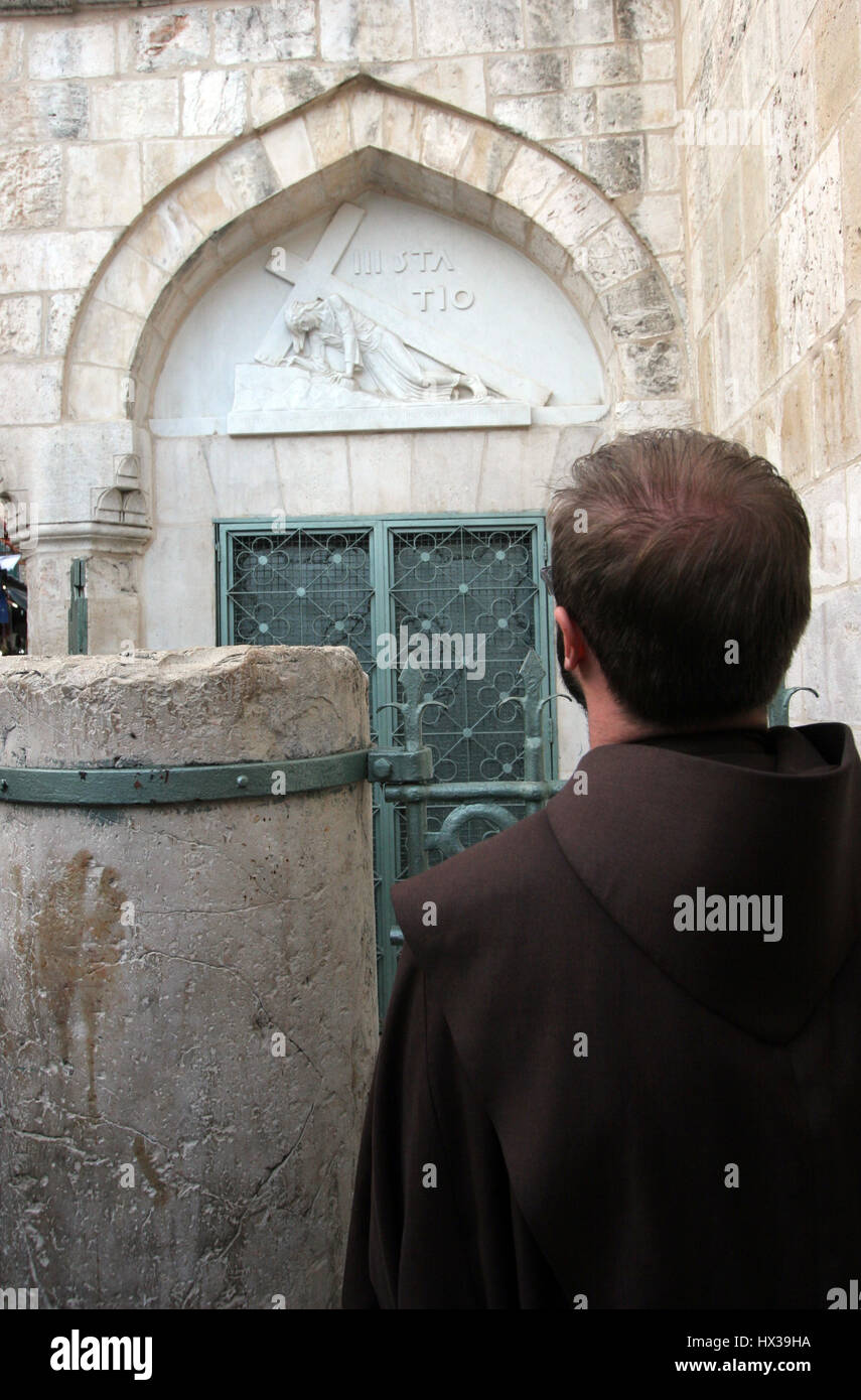 3rd station of via dolorosa hi-res stock photography and images - Alamy