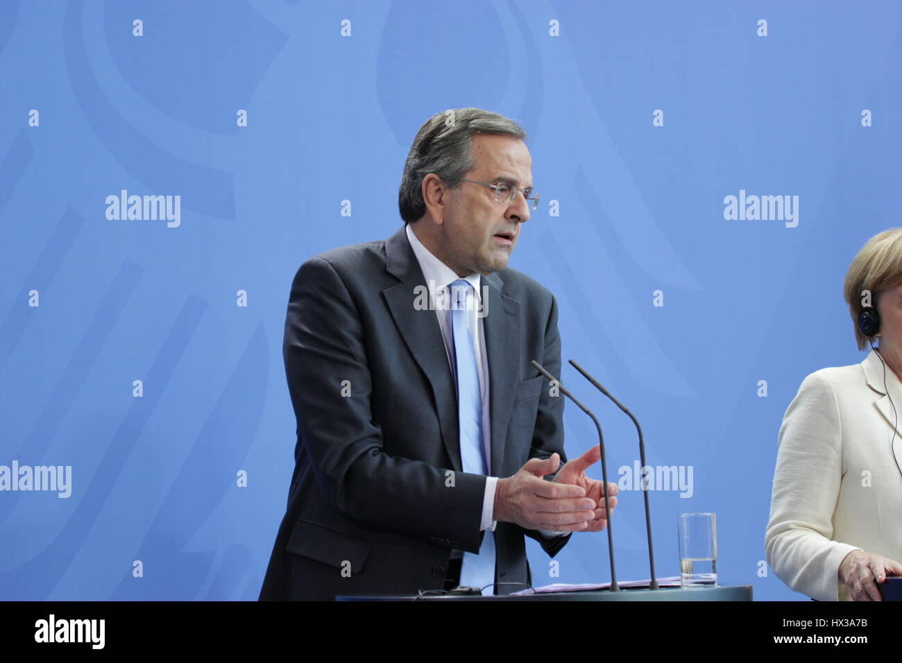 Berlin, Germany, September 23rd, 2014: Prime Minister of Greece Antonis ...