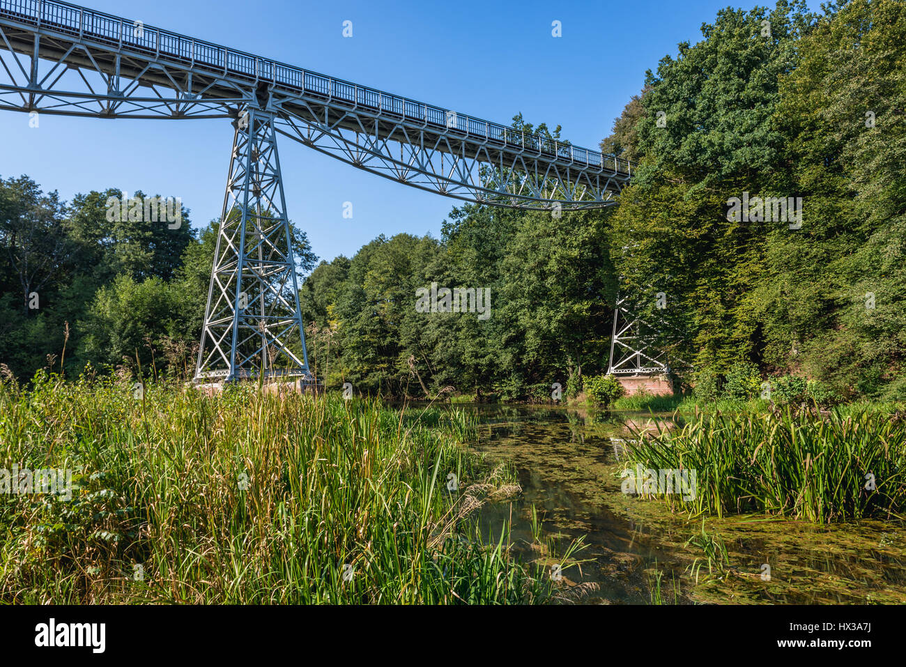 Former Narrow Gauge Railway Bridge over Brda river near Koronowo city ...