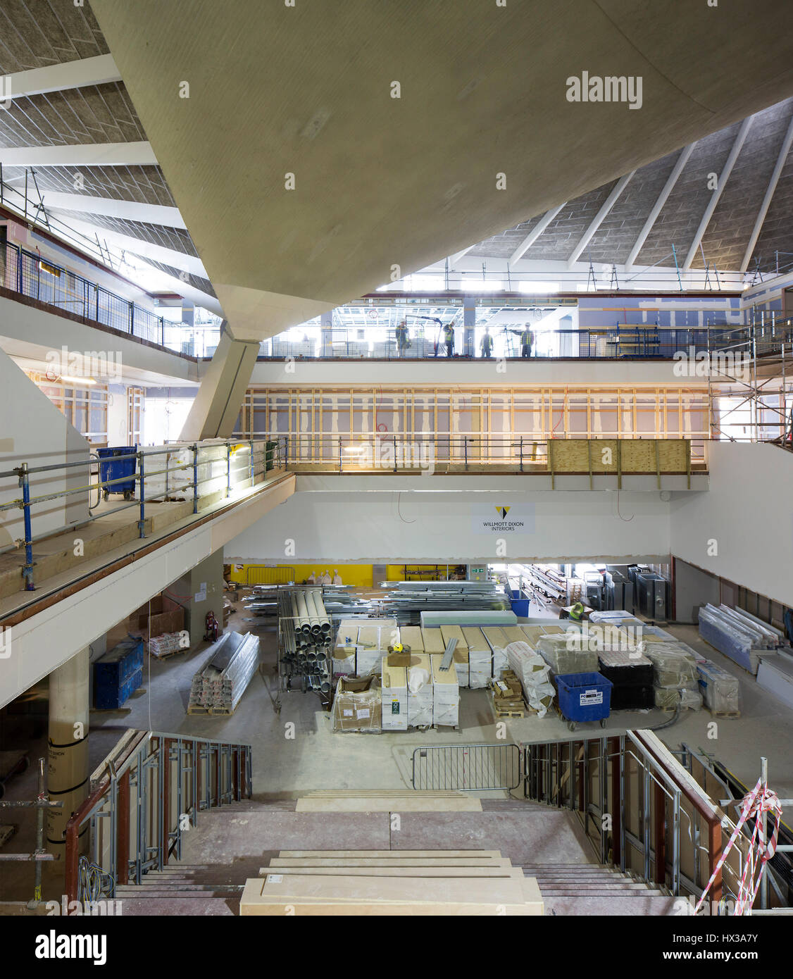 Interior view of main atrium under construction. Design Museum under ...