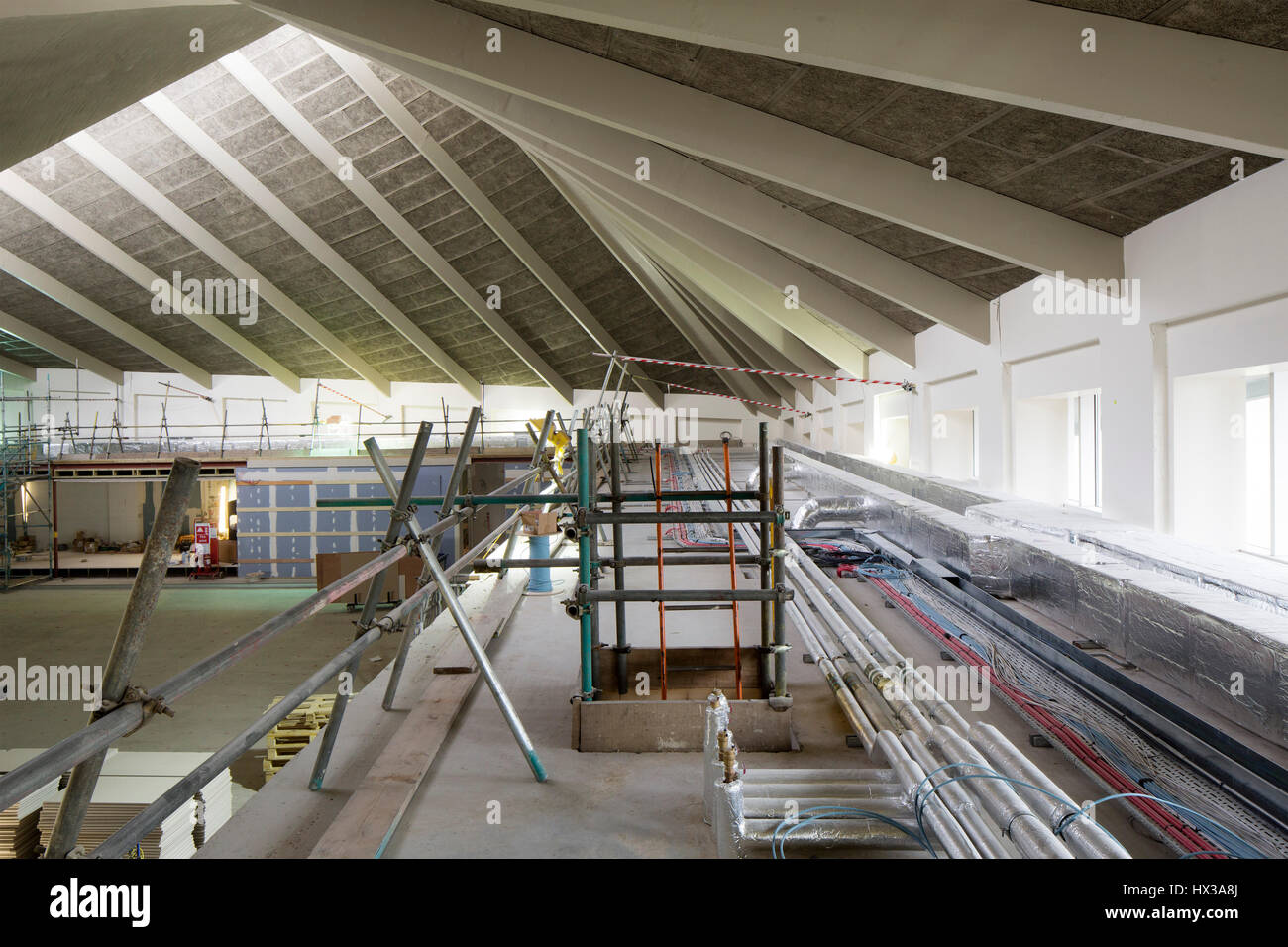 Interior view of main atrium under construction. Design Museum under ...