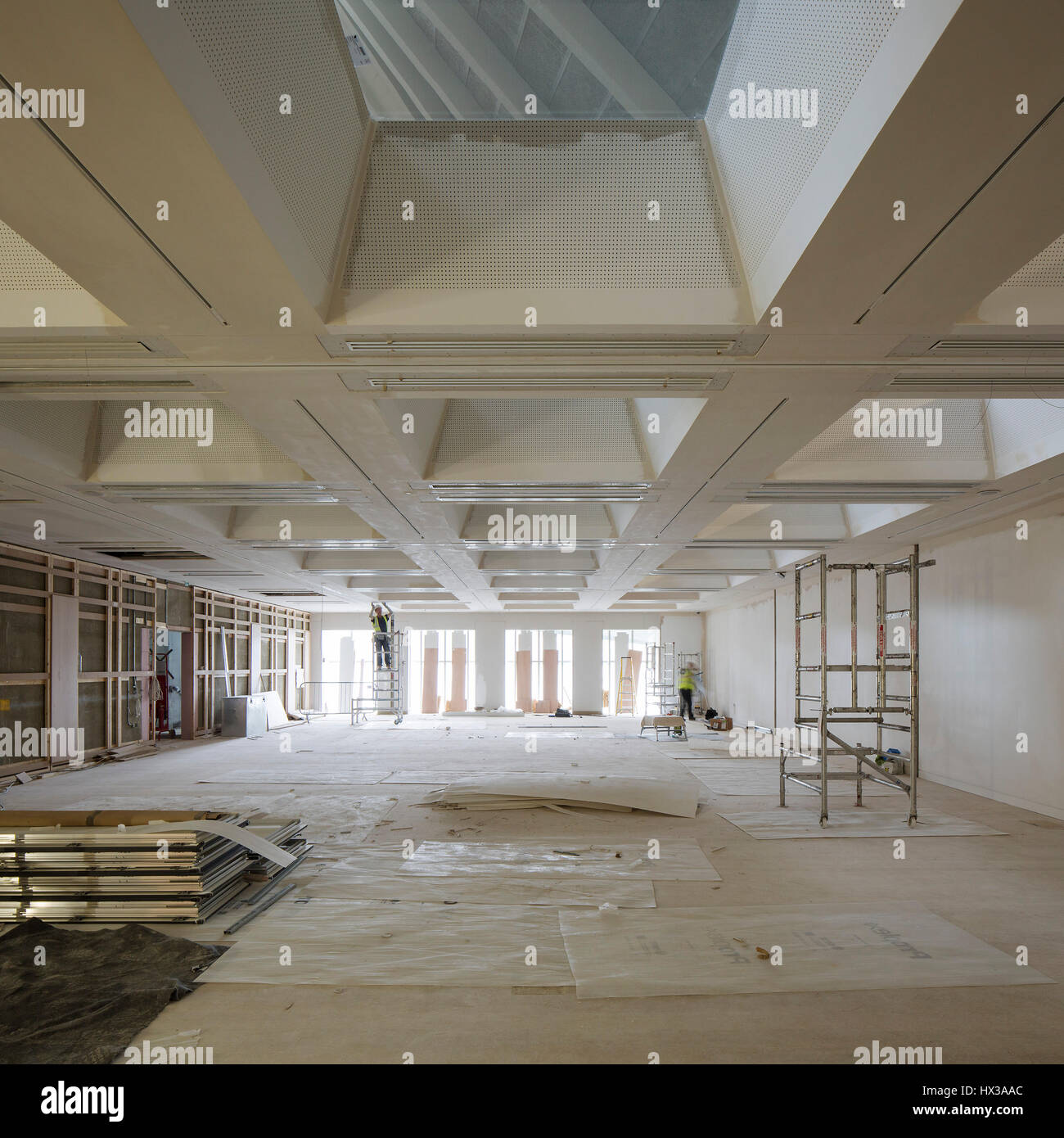 Interior view of exhibition space under construction. Design Museum ...