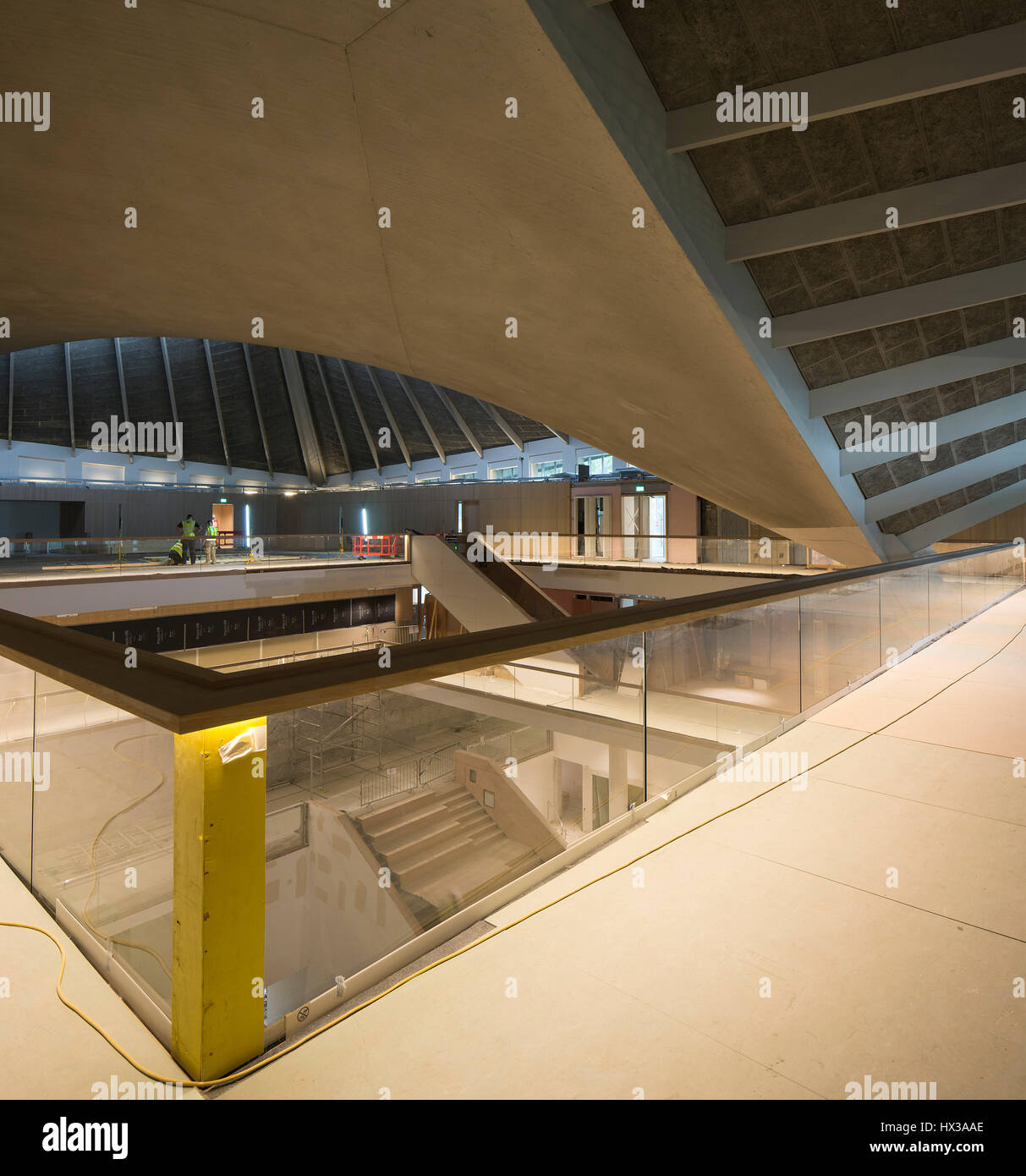 Interior view of main atrium under construction. Design Museum under ...