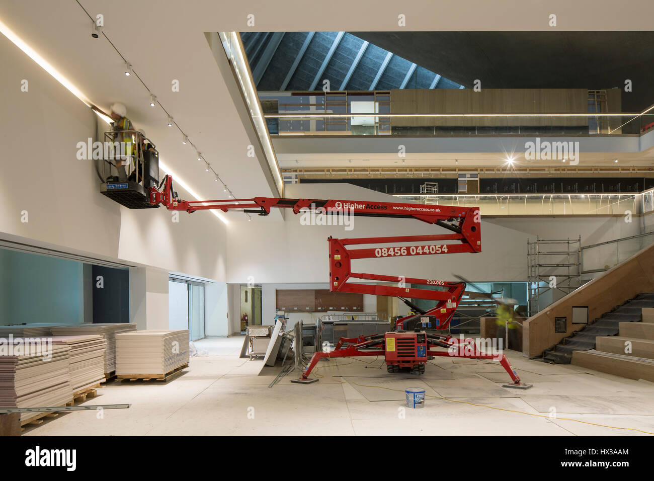 Interior view of main atrium under construction. Design Museum under ...