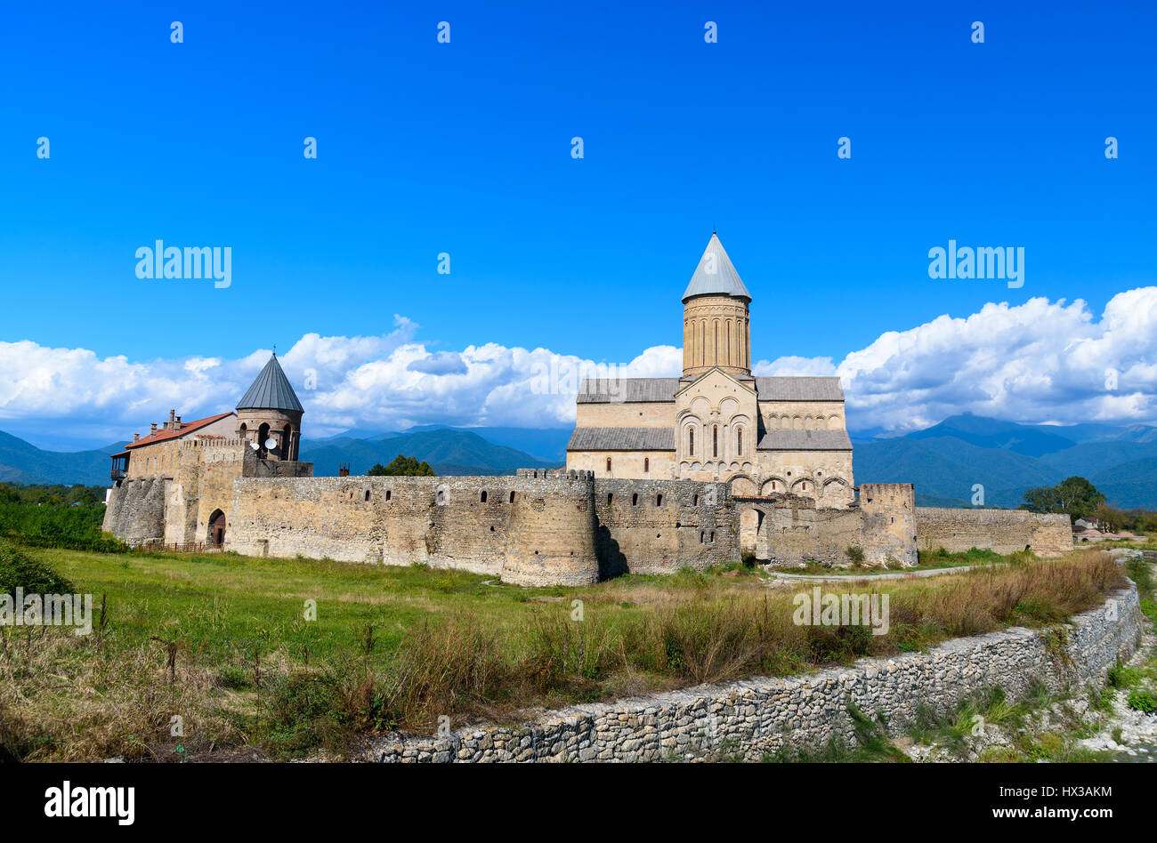 View of Alaverdi Monastery in the Alazani valley. Alaverdi St. George ...
