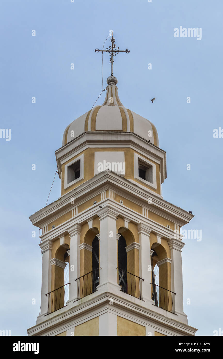 Italian Bell Tower in Loreo, Rovigo, Italy - 18th century Stock Photo ...