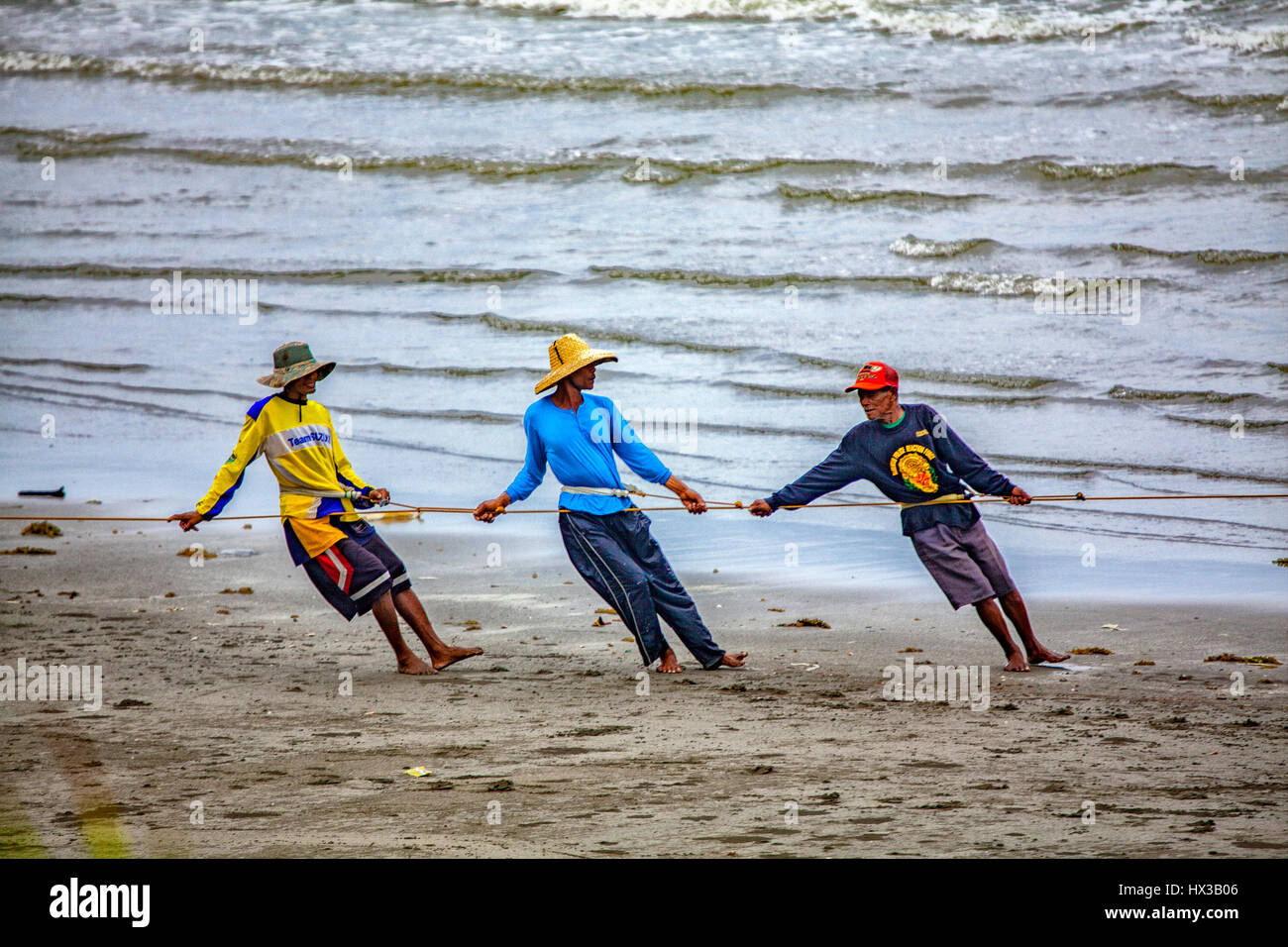 Seine net fishing at Baybay Beach, Roxas City, Capiz, Panay Island ... Seine net fishing at Baybay Beach, Roxas City, Capiz, Panay Island ...