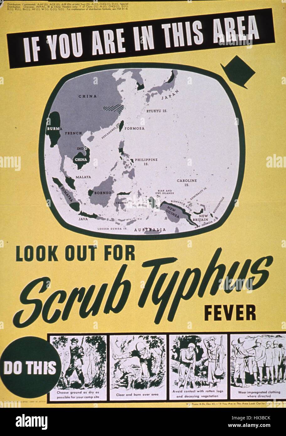 Government issued poster encouraging soldiers to look out for scrub ...