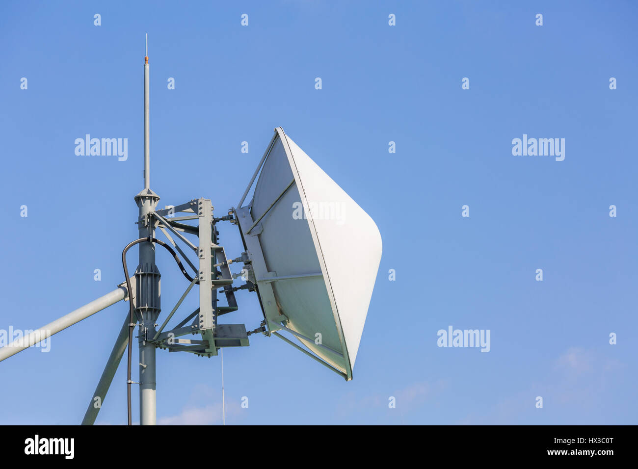 Big telecommunication satellite and radio transmitter Stock Photo - Alamy