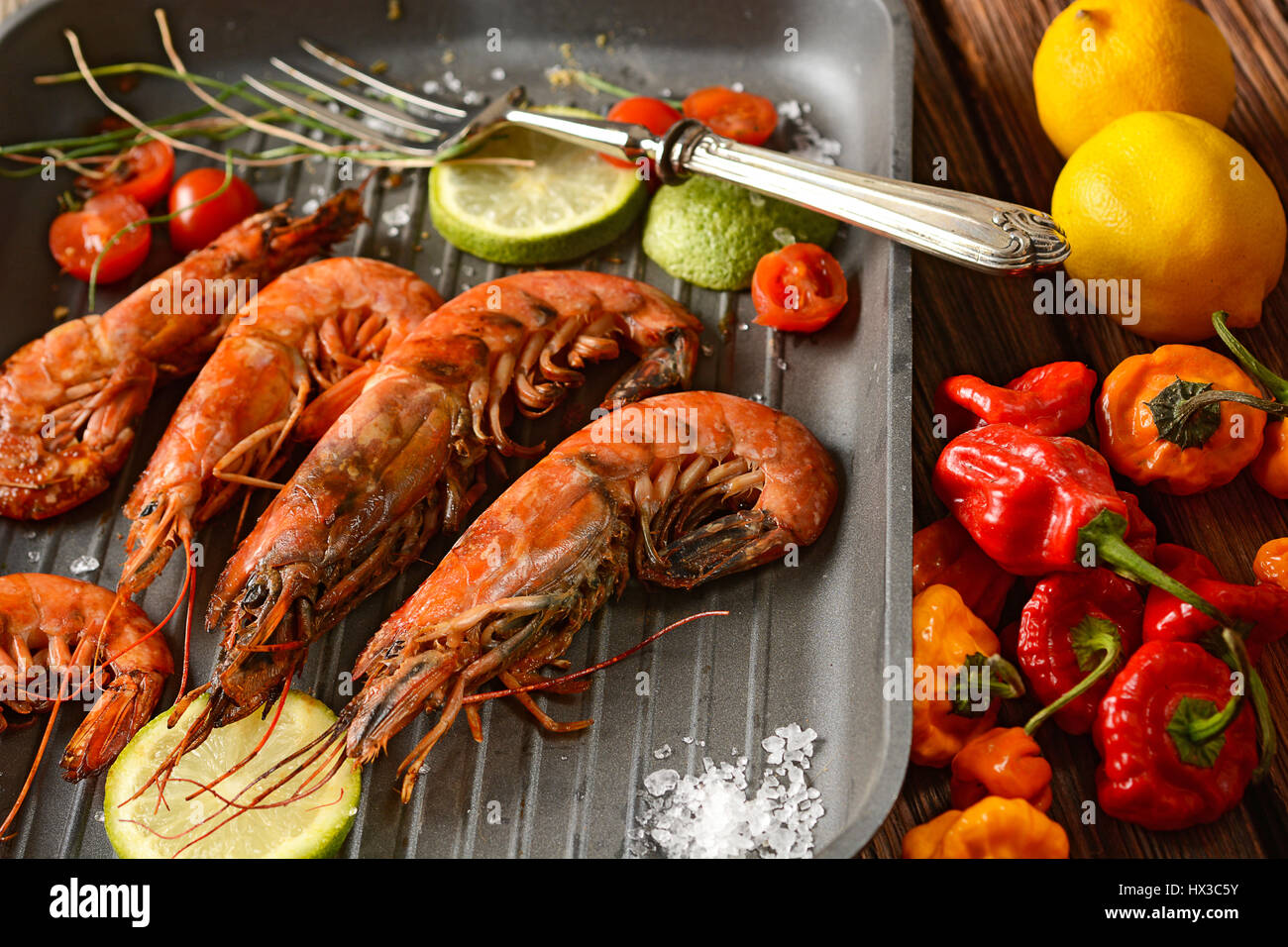 Roasted red prawns ingredients hi-res stock photography and images - Alamy