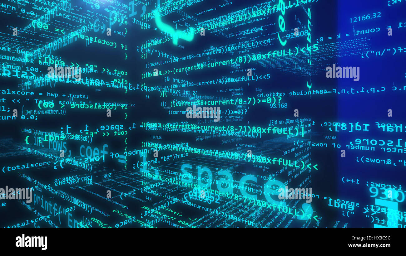 Behind the screen of the computer monitor. 3d illustration concept of a ...