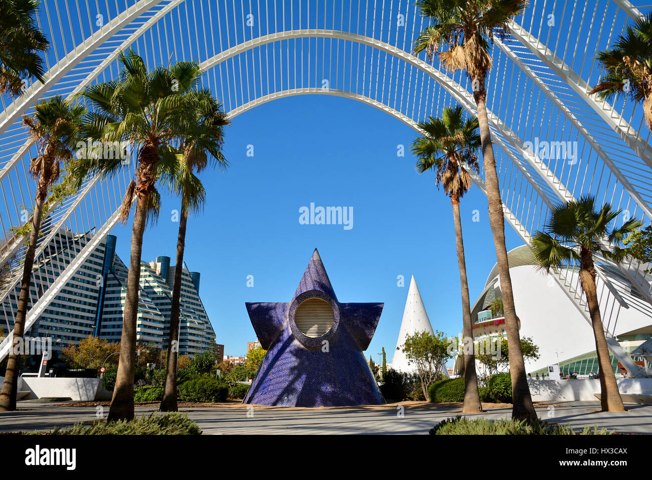 The City of Arts and Sciences, L' Umbracle, Valencia, Spain Stock Photo ...