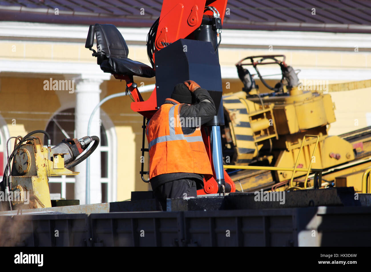 Railroad car loader hi-res stock photography and images - Alamy