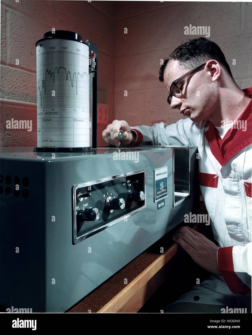 A student uses an infrared spectrometer to confirm a compound's ...