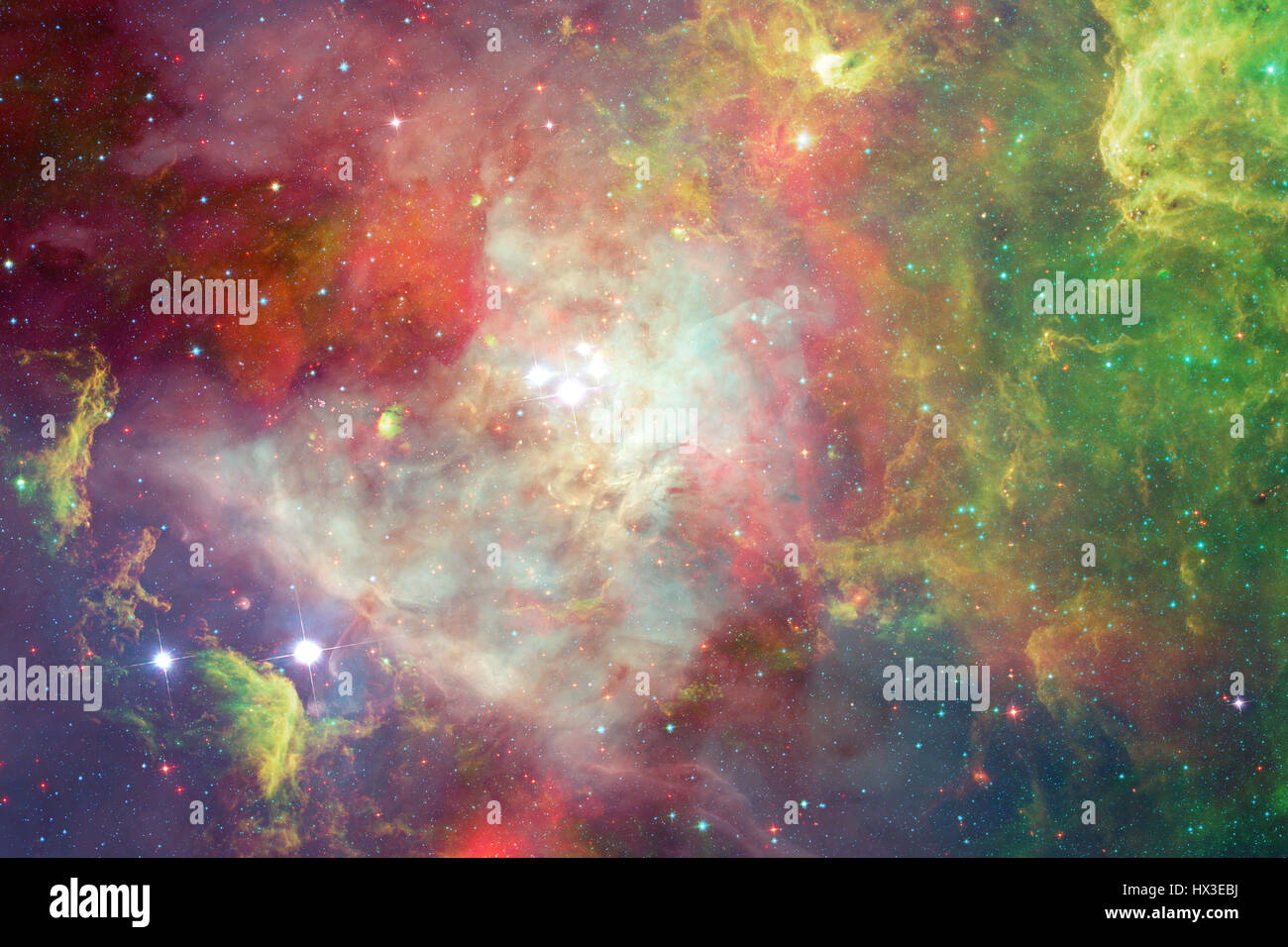 Nebula and stars in outer space. Elements of this image furnished by ...