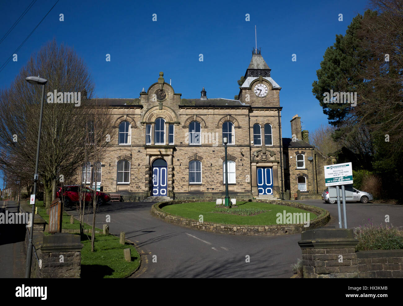The Town Hall in New Mills, High Peak, Derbyshire Stock Photo - Alamy