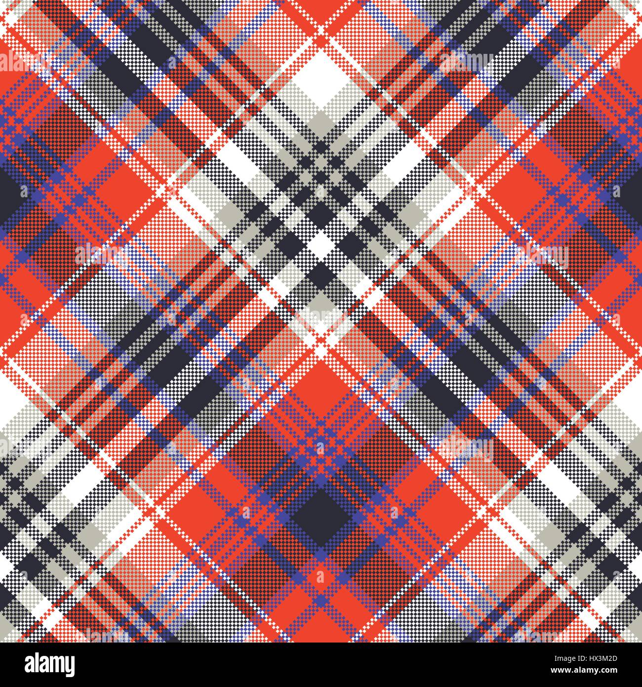 Red check pixel plaid seamless pattern. Vector illustration Stock ...