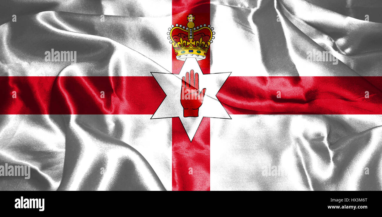 Northern Ireland Flag. Ulster Banner 3D illustration Stock Photo - Alamy