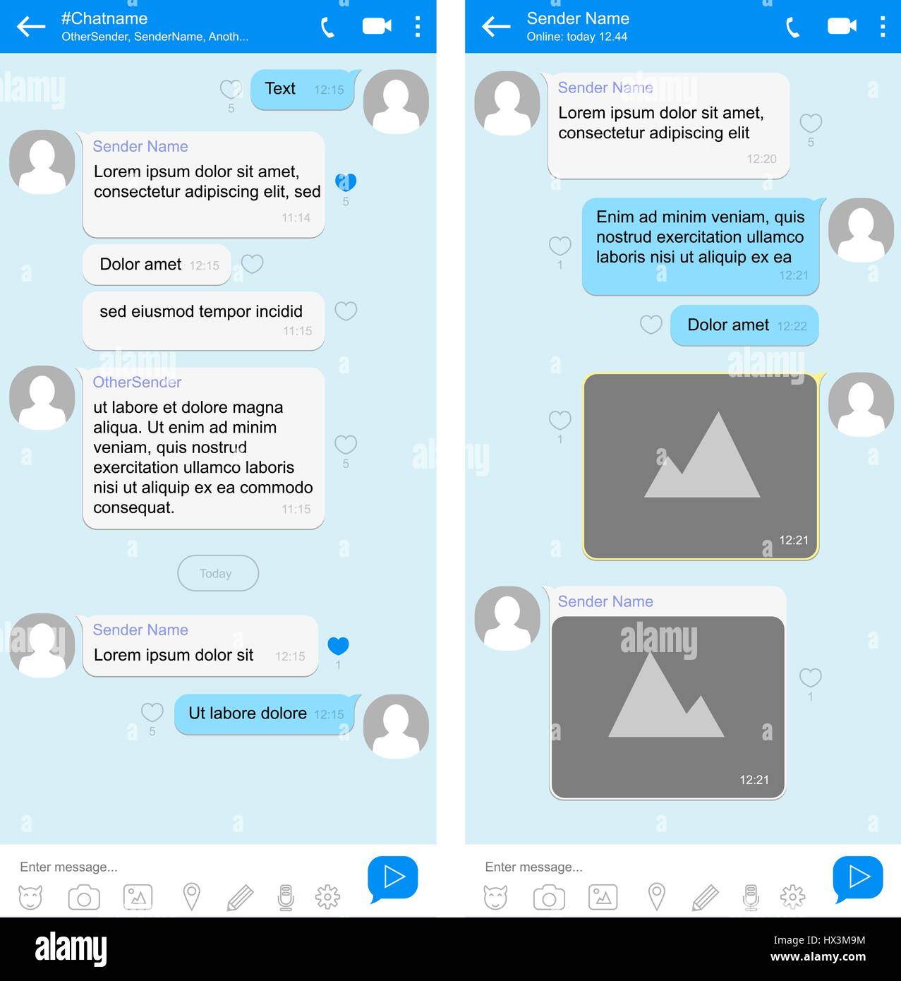 Mobile phone chat interface Stock Vector Image & Art - Alamy