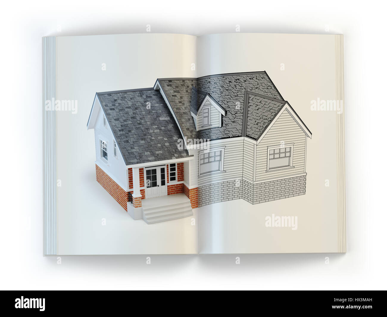 Draft of the house. Concept of magazine of construction, architecture ...