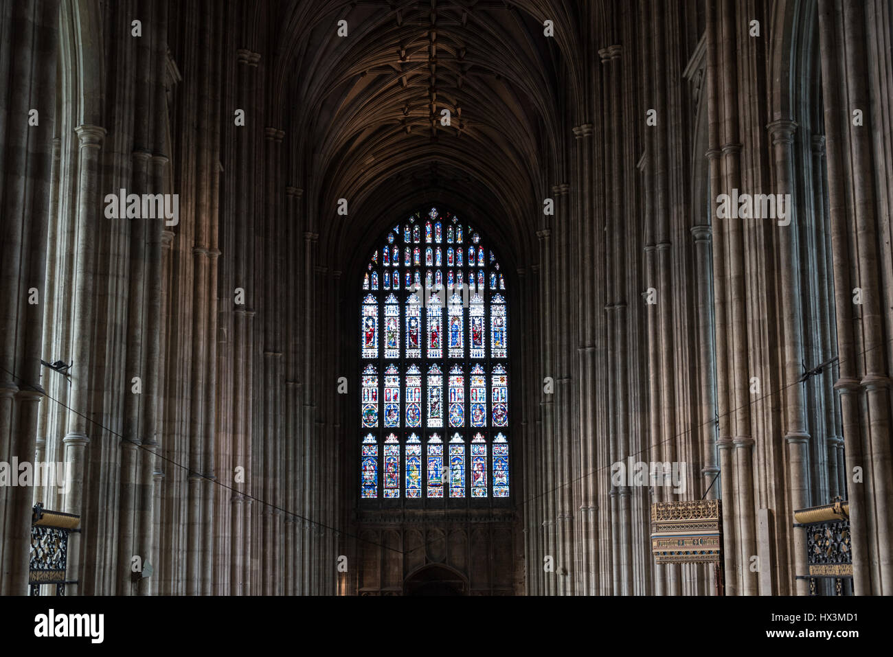 The main nave and the pillars Stock Photo - Alamy