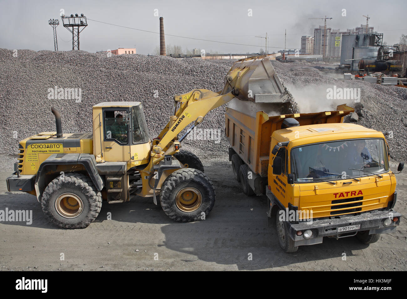 St. Petersburg, Russia - April 27, 2009: Construction equipment and ...